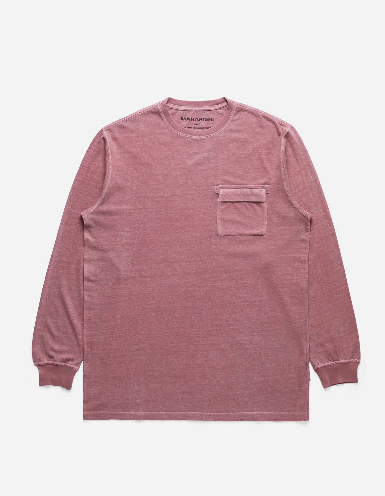 8010 Hemp Organic L/S Pocket T-Shirt Murasaki Purple – Maharishi