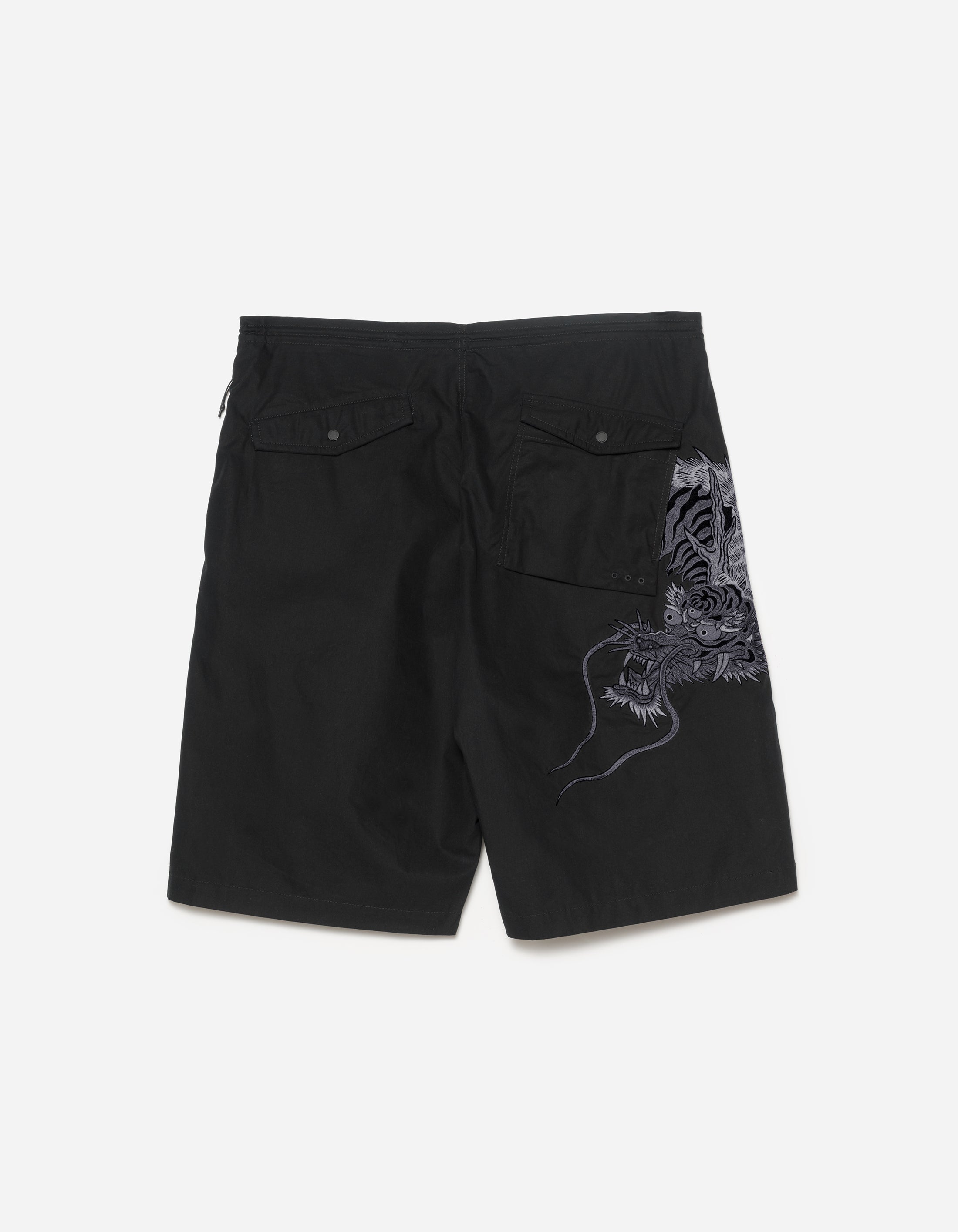 6094 Tiger Dragon Loose Snoshorts Black Tonal – Maharishi